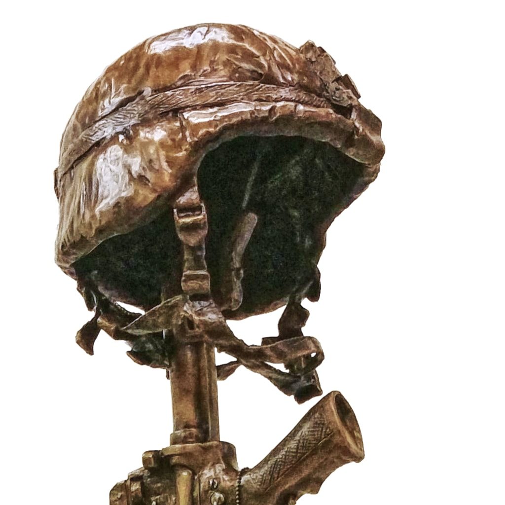 Battlefield Cross - Veterans Memorial Statues