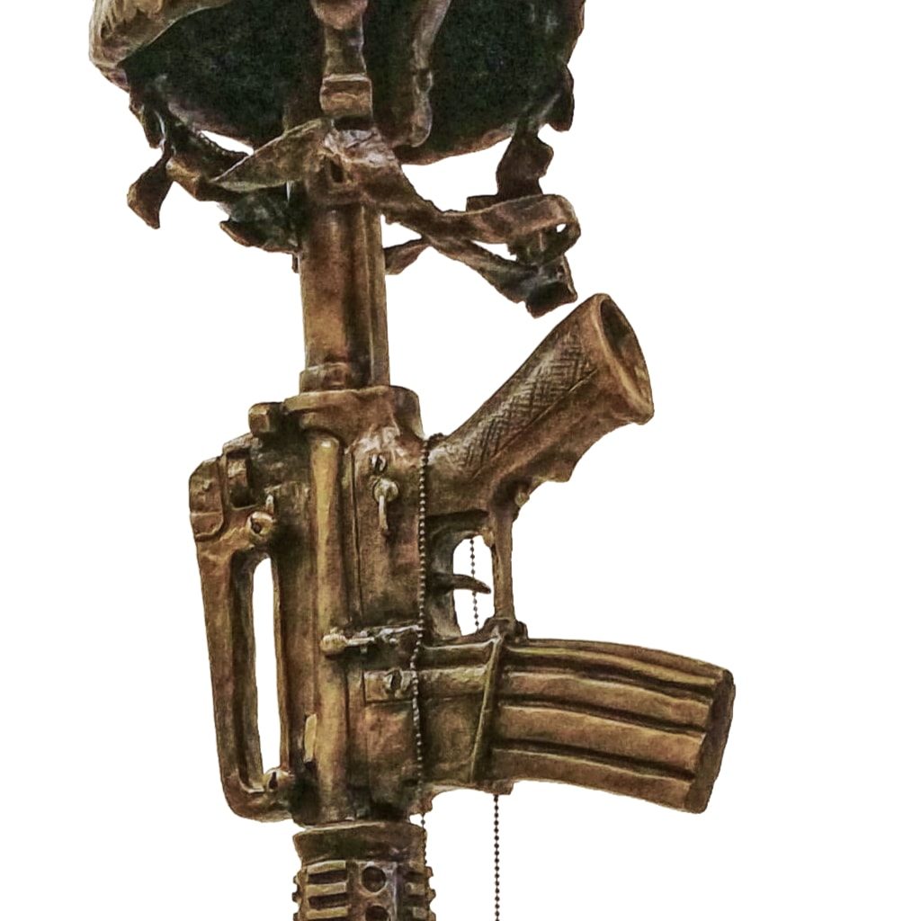 Battlefield Cross - Veterans Memorial Statues